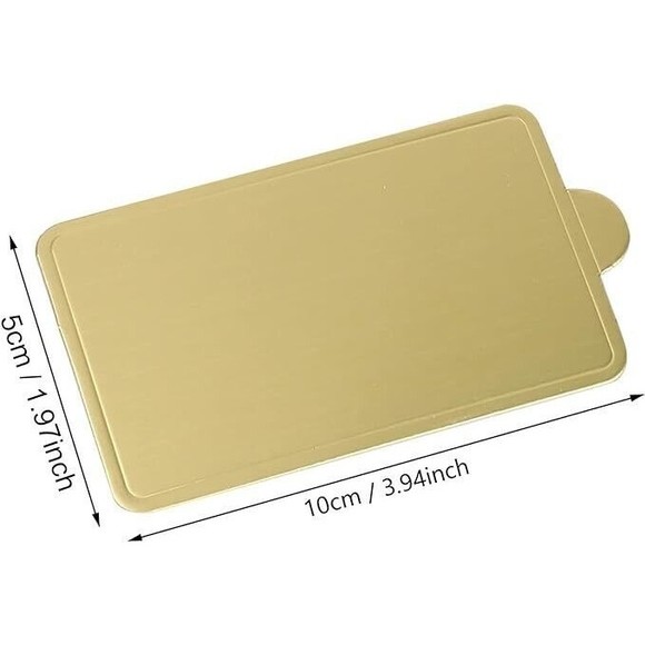 Unbranded | Kitchen | Rectangle Mini Cake Boards 0pcs Mousse Gold Paper ...